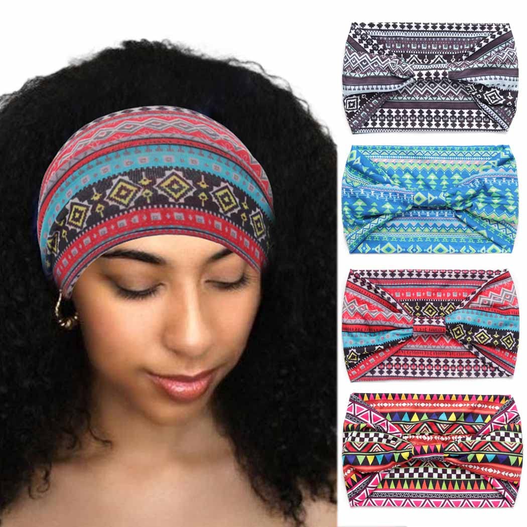 Amazon.com: Woeoe African Headbands Knotted Hairbands Yoga Sport Head ...