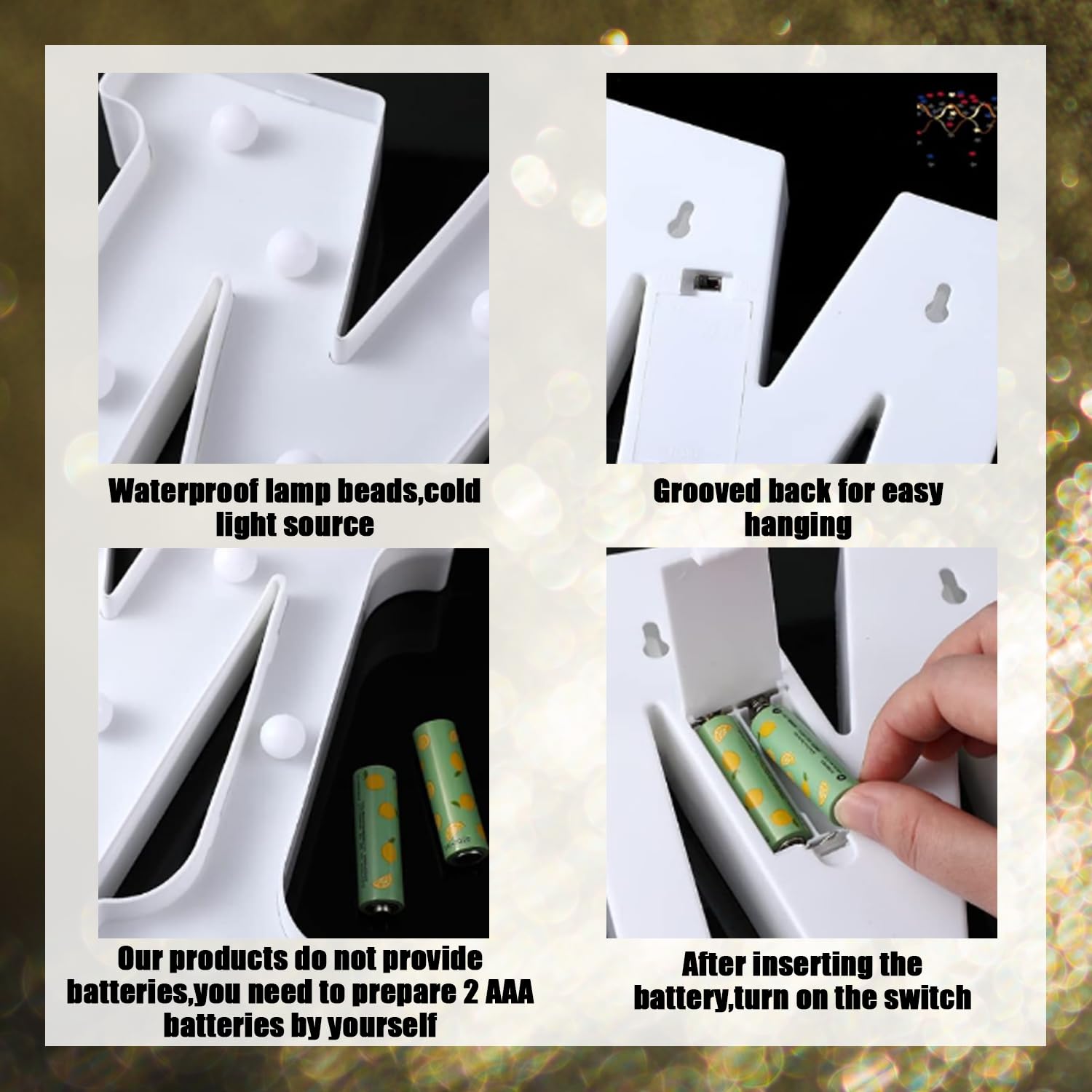 Snapklik.com : 8 Pcs Led Letter Light Prom 2024, Prom Light Up Sign ...