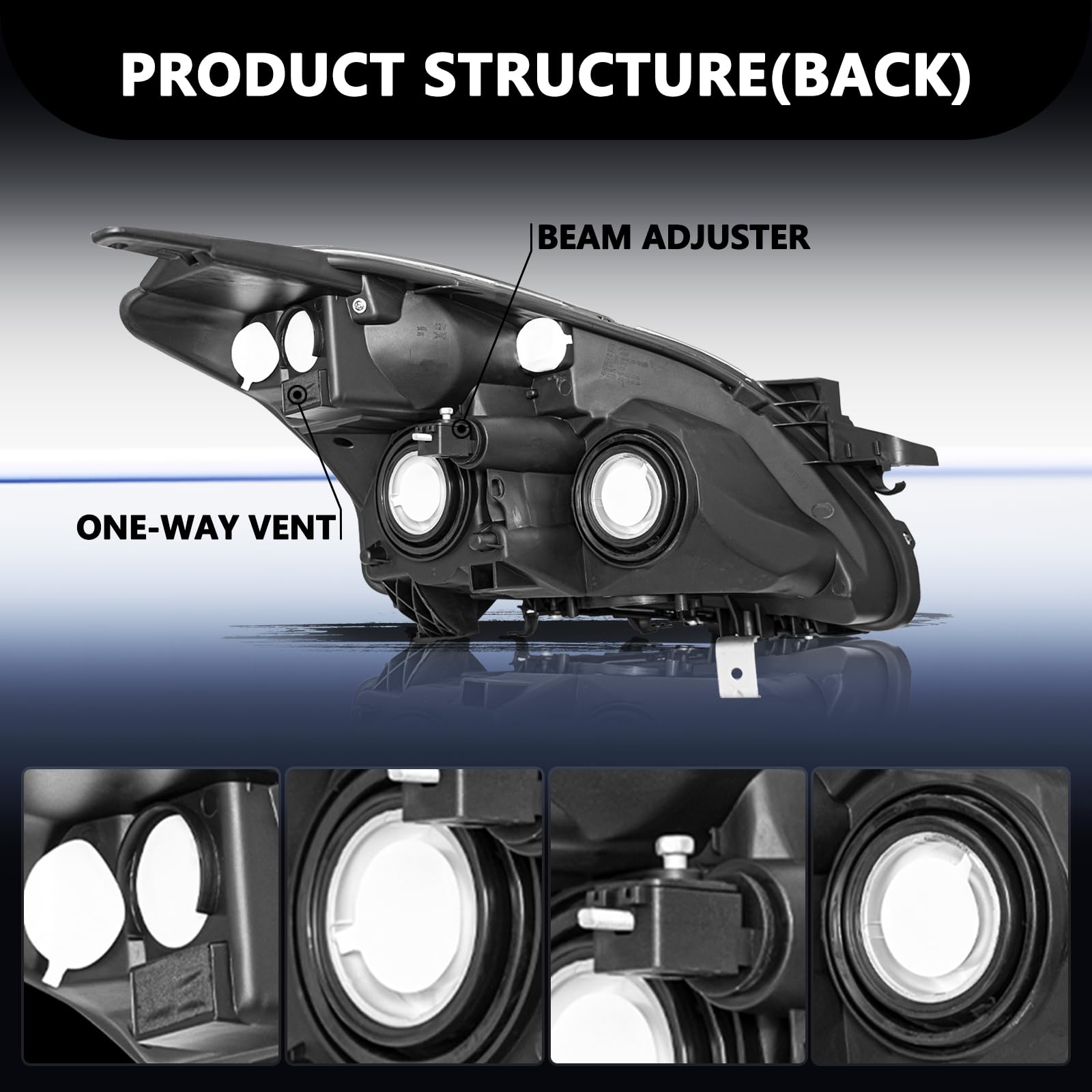 Snapklik.com : Halogen Model Headlight Assembly Replacement For 2010 ...