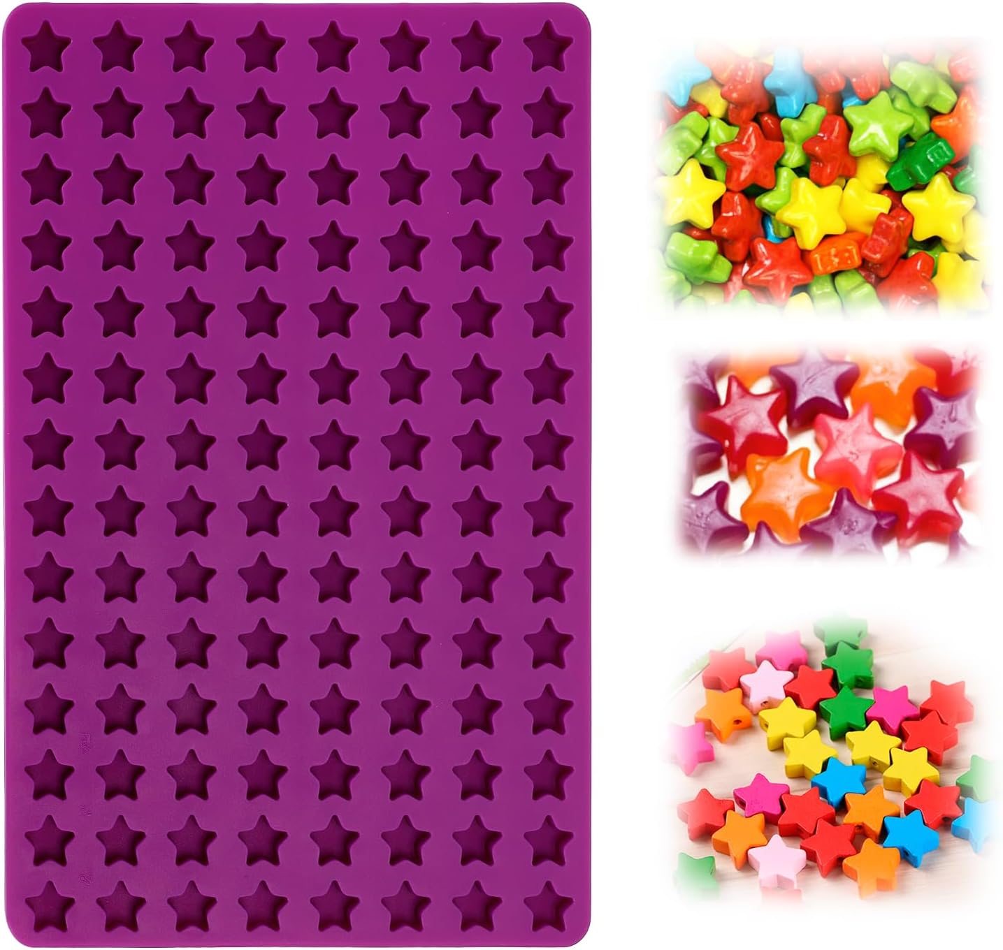 Amazon.com: Mini Star Silicone Molds Gummy Molds for Cake Decoration ...