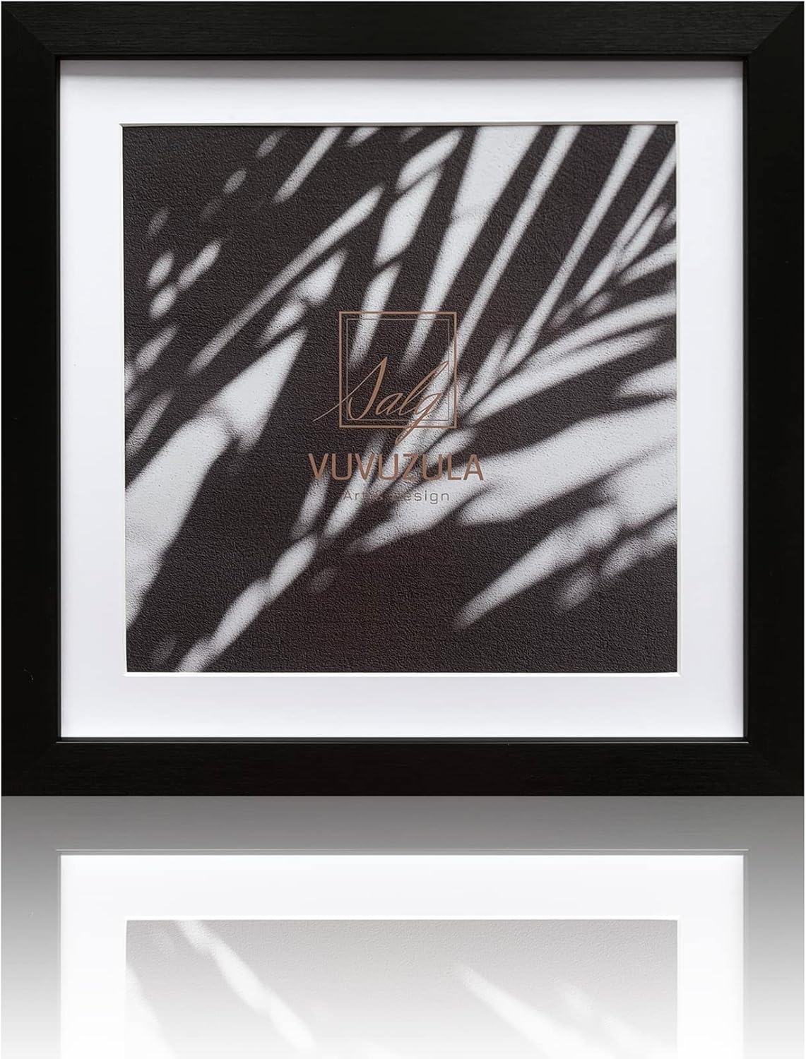 VUVUZULA Square Picture Frames 10x10 Inch Black Photo Frame with Mount ...