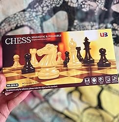 Buy NSXEEN Chess Board 10x10" Magnetic Chessboard Game Set with Folding ...
