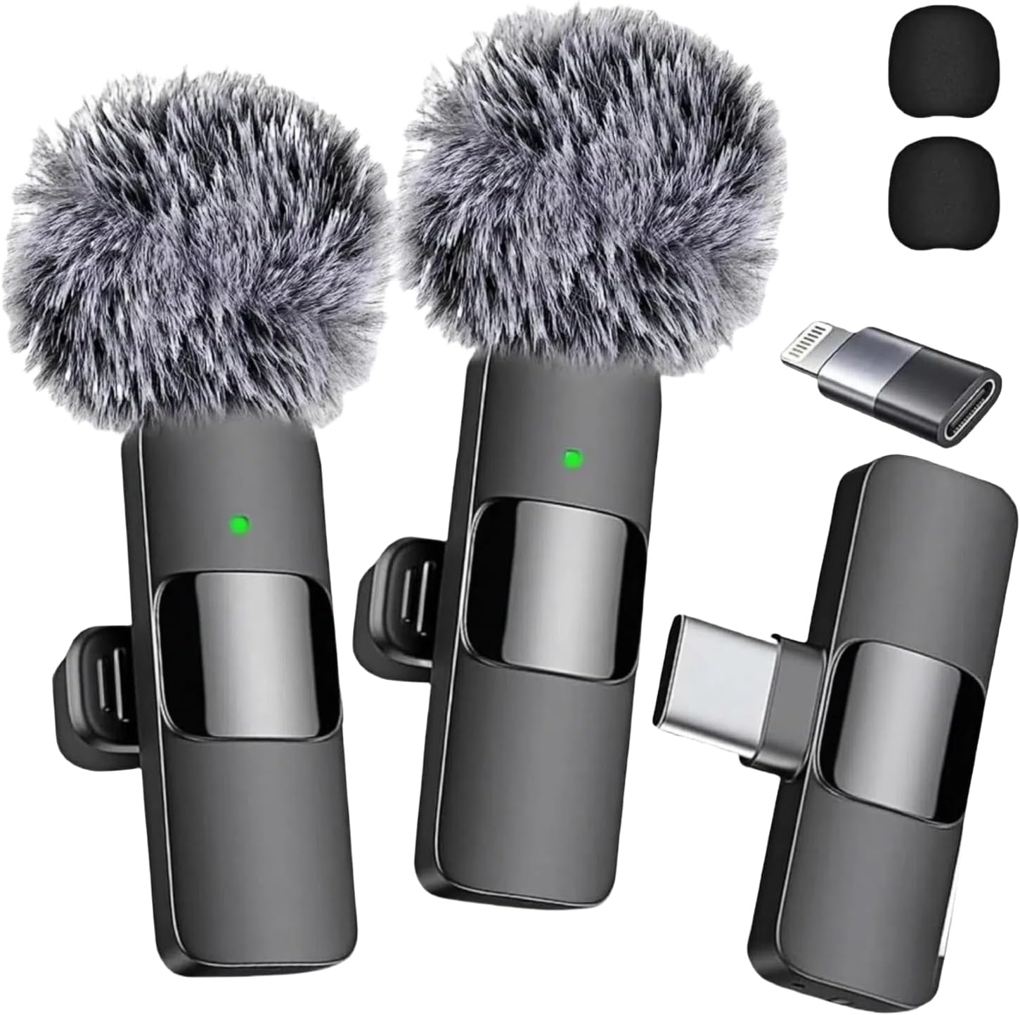 Amazon.com - FXLCMUS 2-Pack Wireless Lavalier Microphone for iPhone ...
