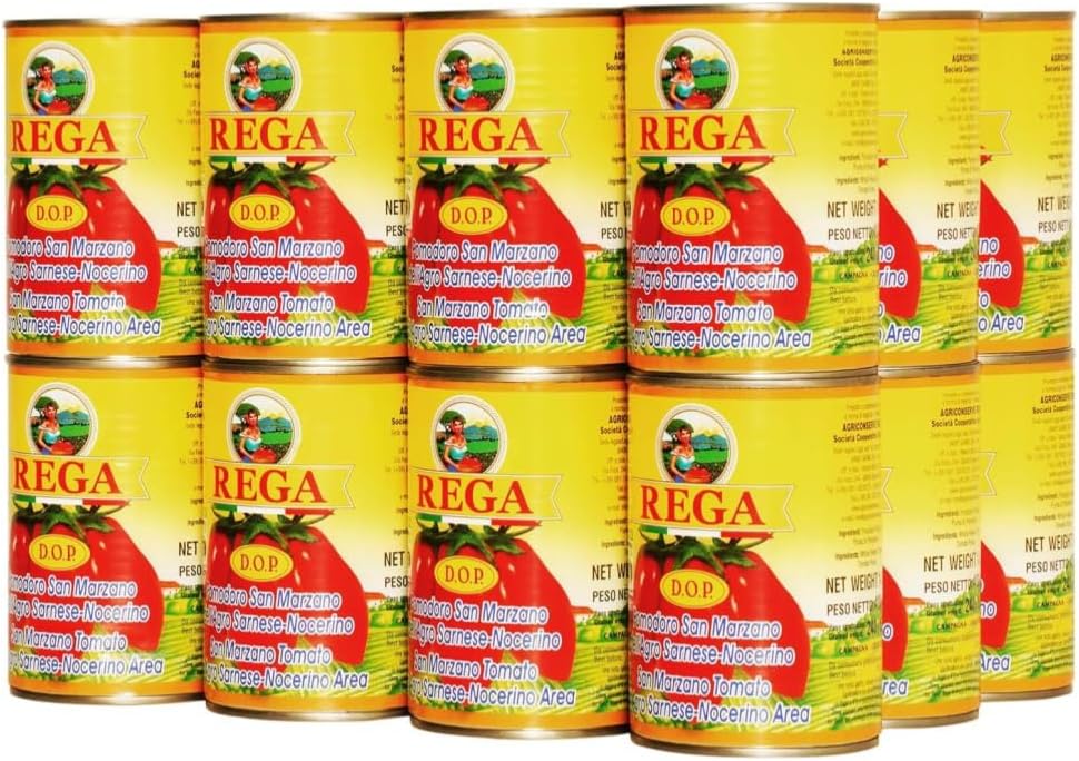 San Marzano Rega DOP Italian Premium Tomatoes, Whole Peeled Plum - 400g ...
