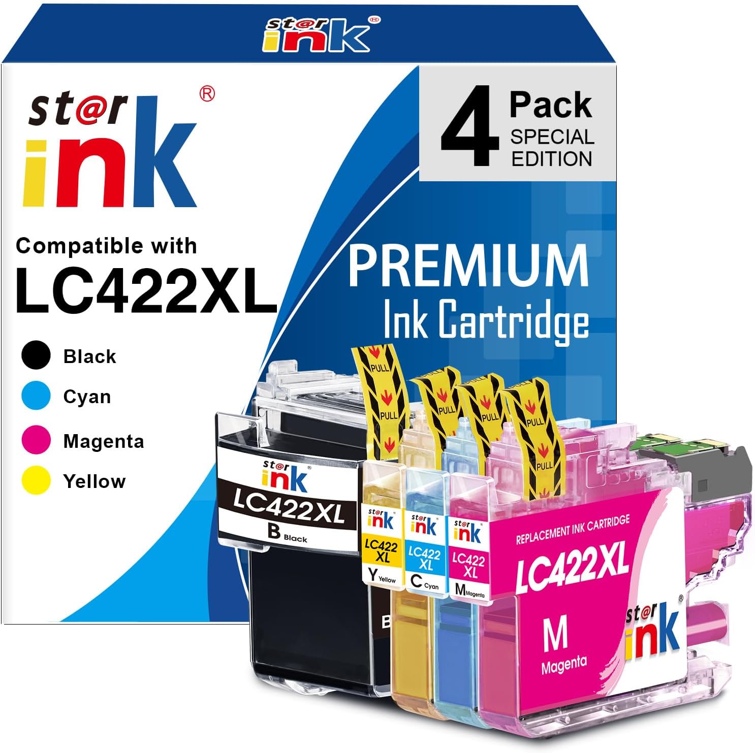 AIRLYSIS LC422XL Cartouche d'encre Compatible pour Brother LC422 XL LC ...