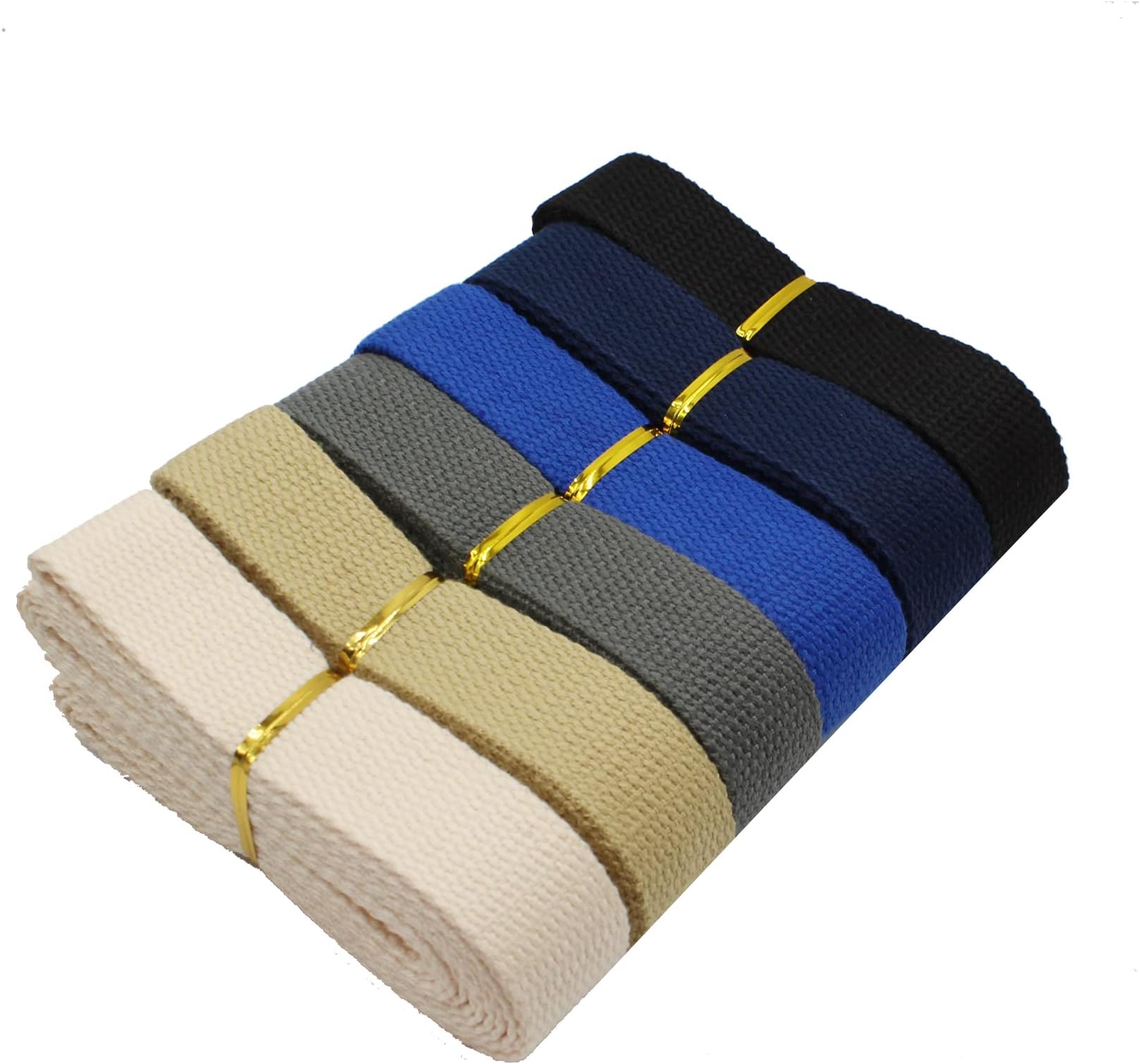 Amazon.com: Dortrue Cotton Webbing 1 Inch 6 Colors 18 Yards Webbing ...