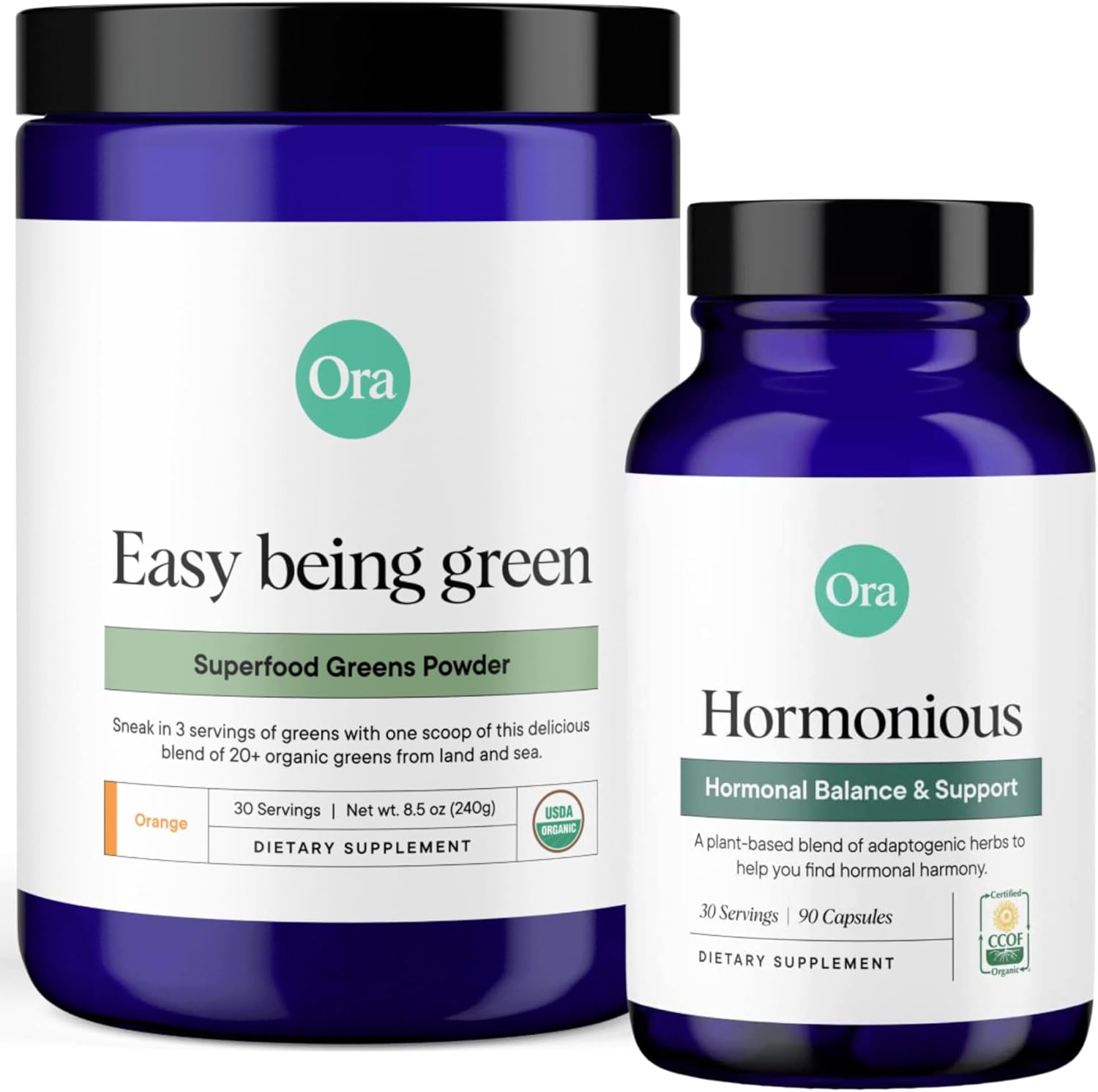 Amazon.com: Ora Organic Hormone Balance & Greens Powder Bundle: Support ...
