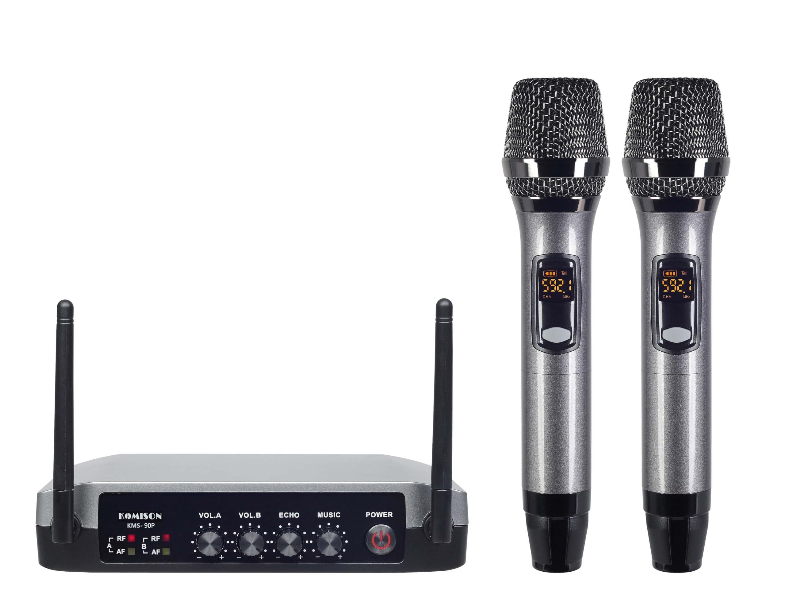 Uhf Handheld Wireless Microphone System With Echo Cordless Mic Box ...