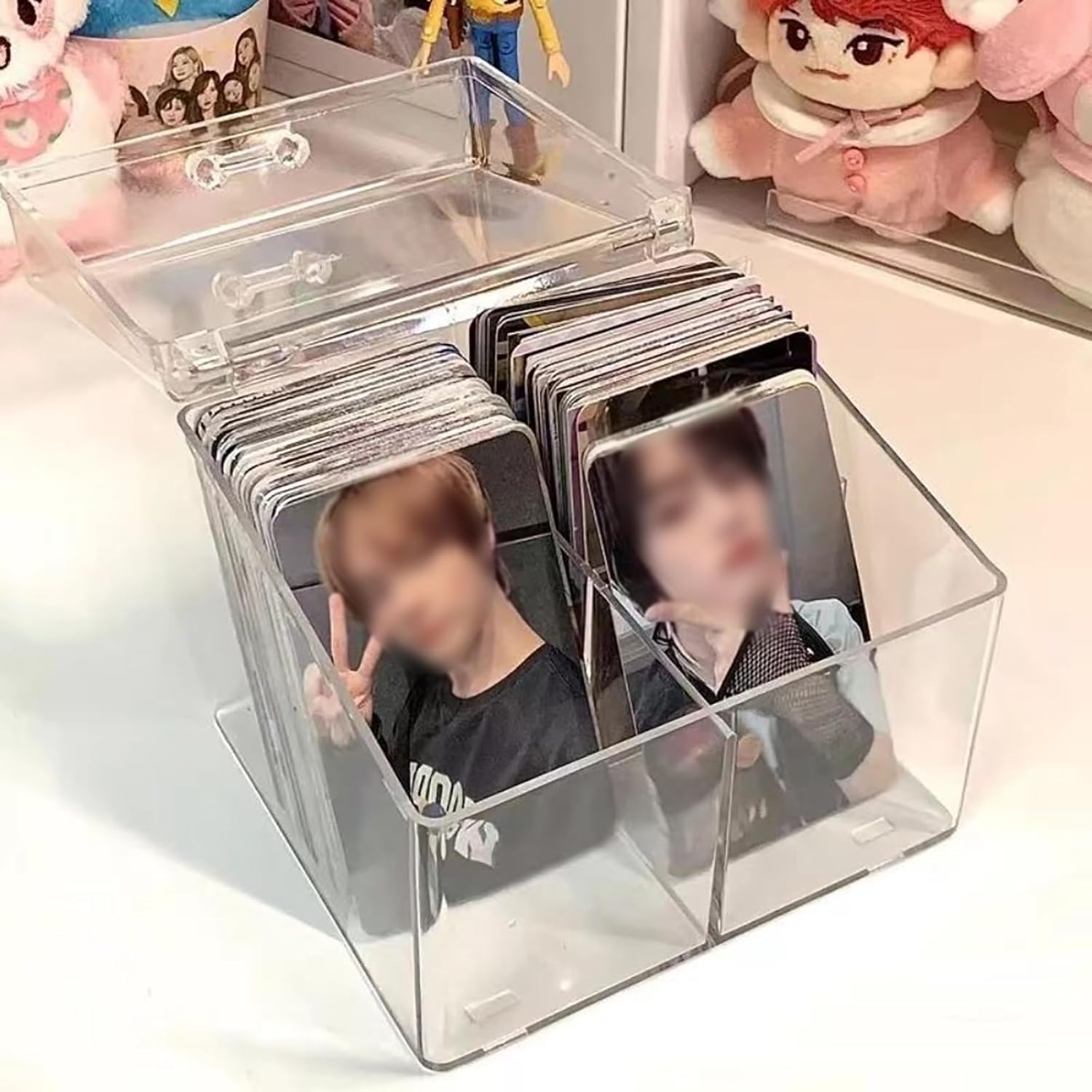 Amazon.com: YAHUIPEIUS 1 PCS Photocard Storage Box Transparent Photo ...