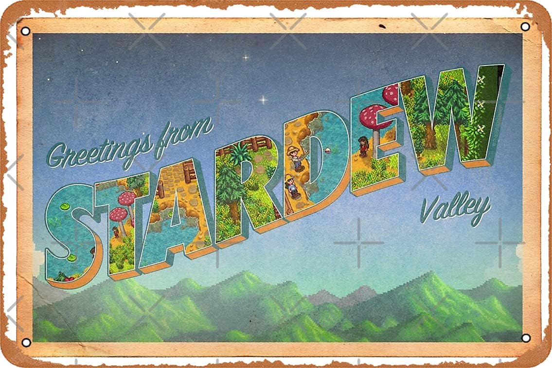Amazon.com : Wall Decor Sign - Stardew Valley Vintage Postcard Poster ...
