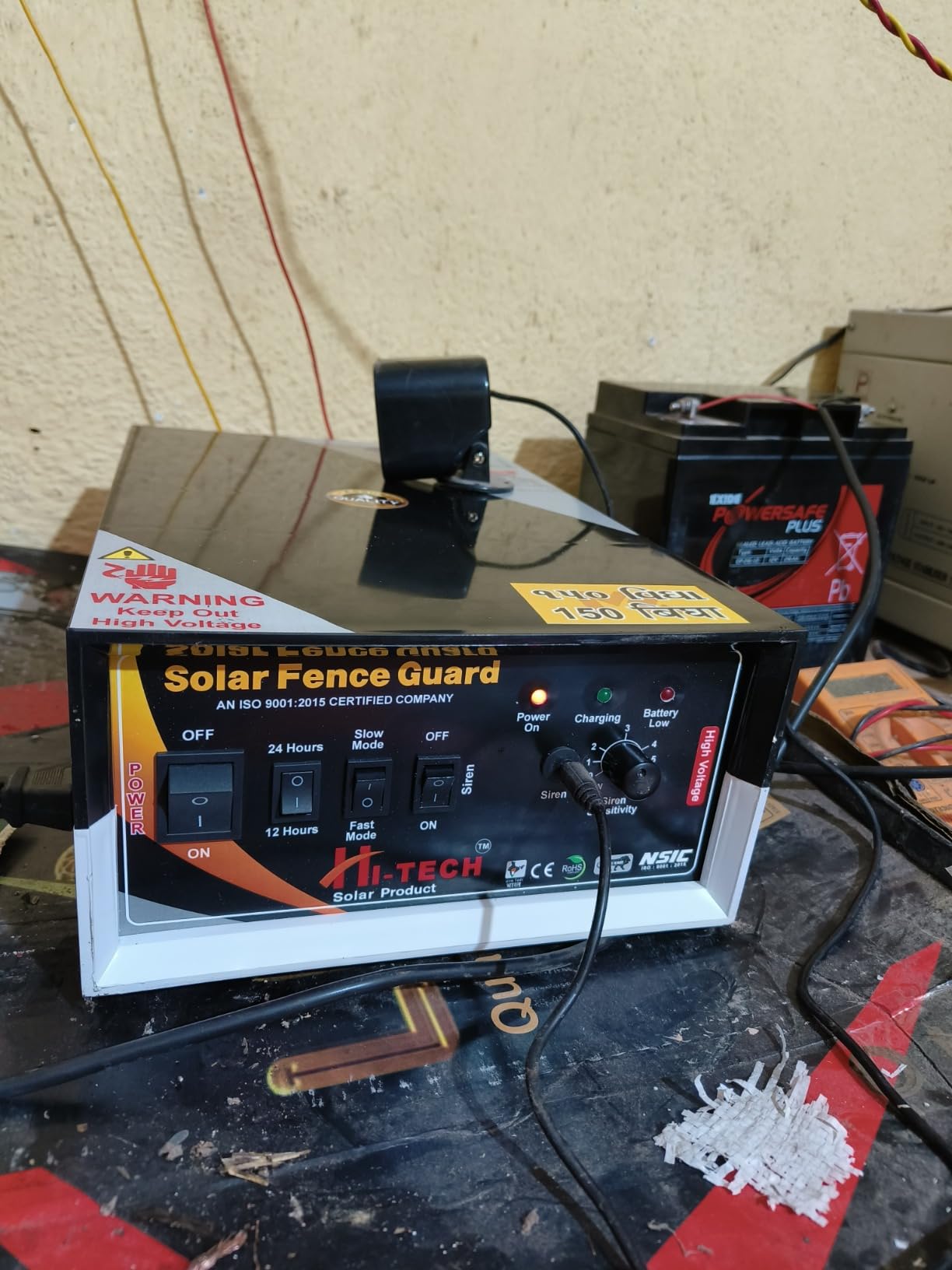 Hi-Tech Ac & DC Zatka Machine Solar Fence Energizer 45 Acre for ...