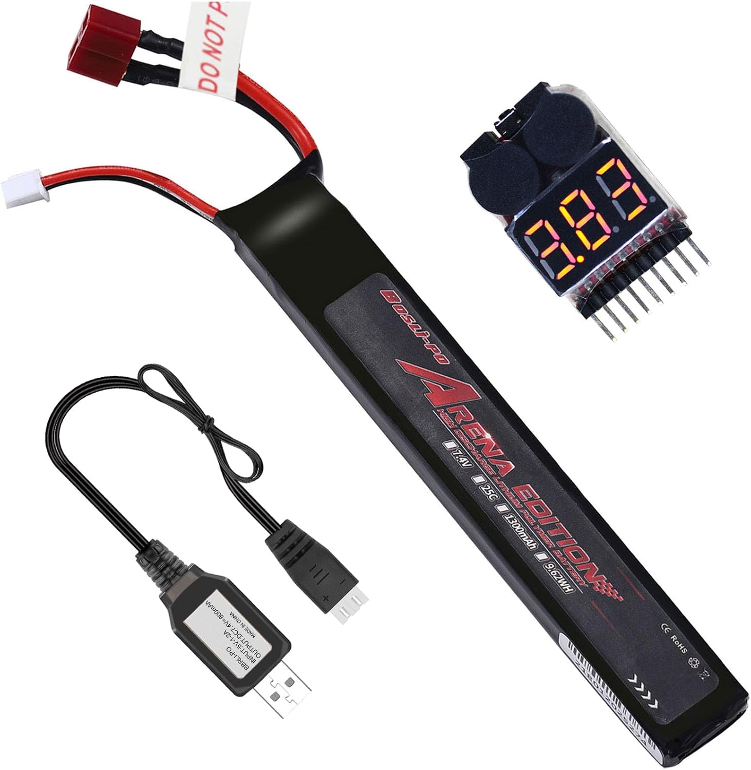 Amazon.com: BosLi-Po Airsoft Battery 7.4V LiPo Battery Airsoft 1300mAh ...
