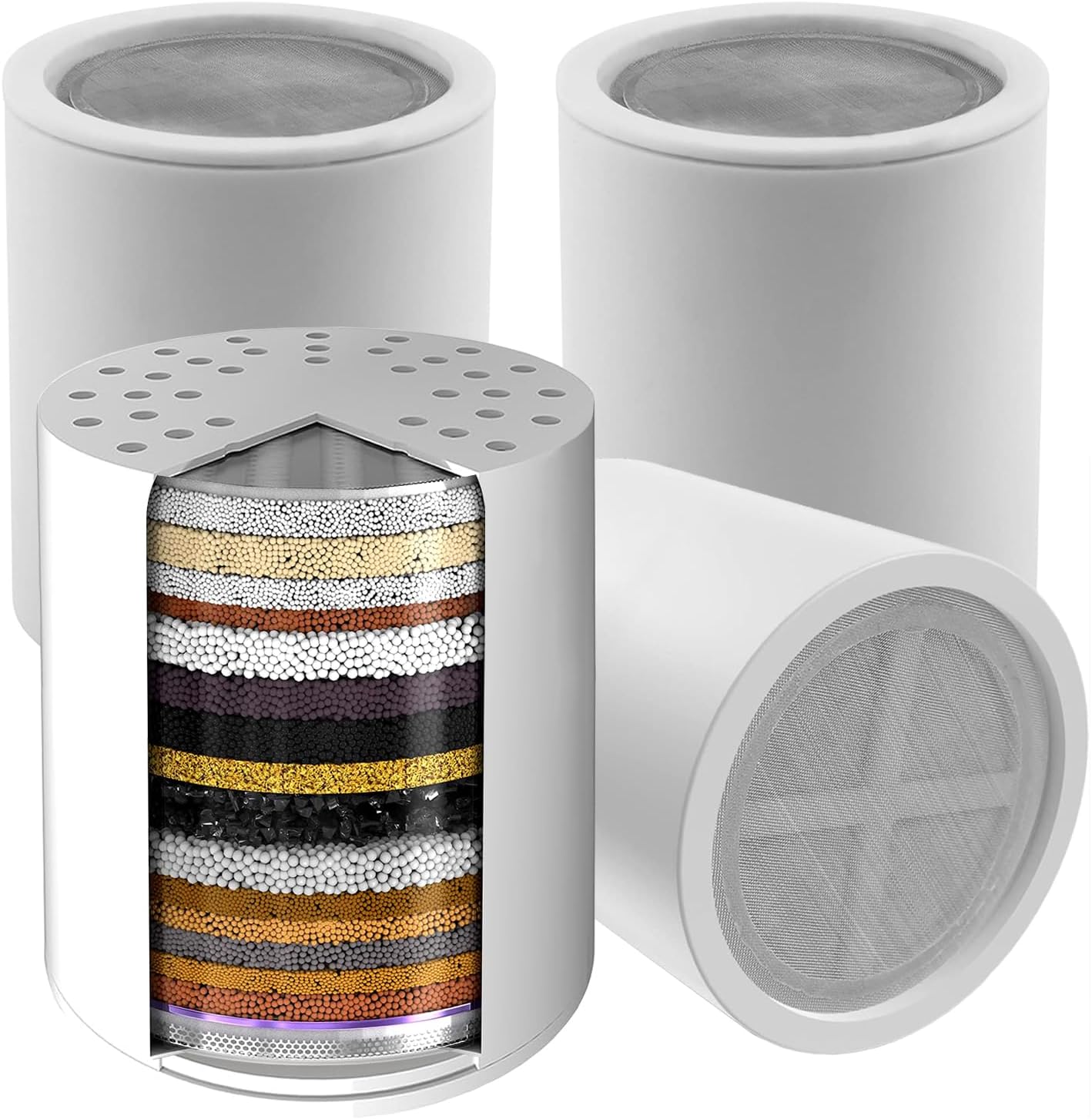 3 Pack Shower Filter Replacement Cartridge, 20 Stage Shower Filter for ...
