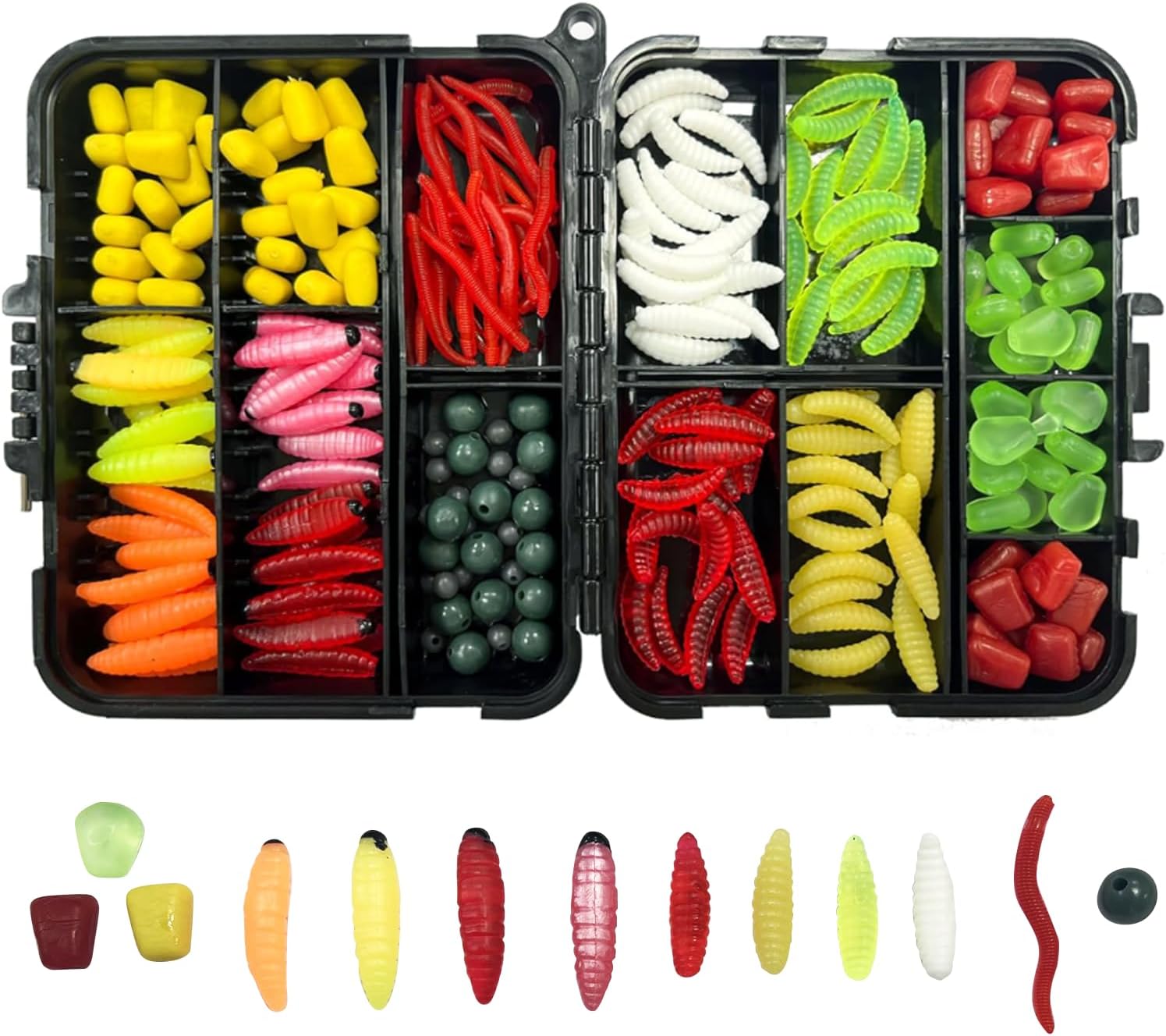220PCS/Box Carp Fishing Tackle Box Artificial Plastic Fake Baits ...