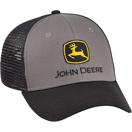 Amazon.com : John Deere Authentic Licensed Black and Green Mesh Cap ...
