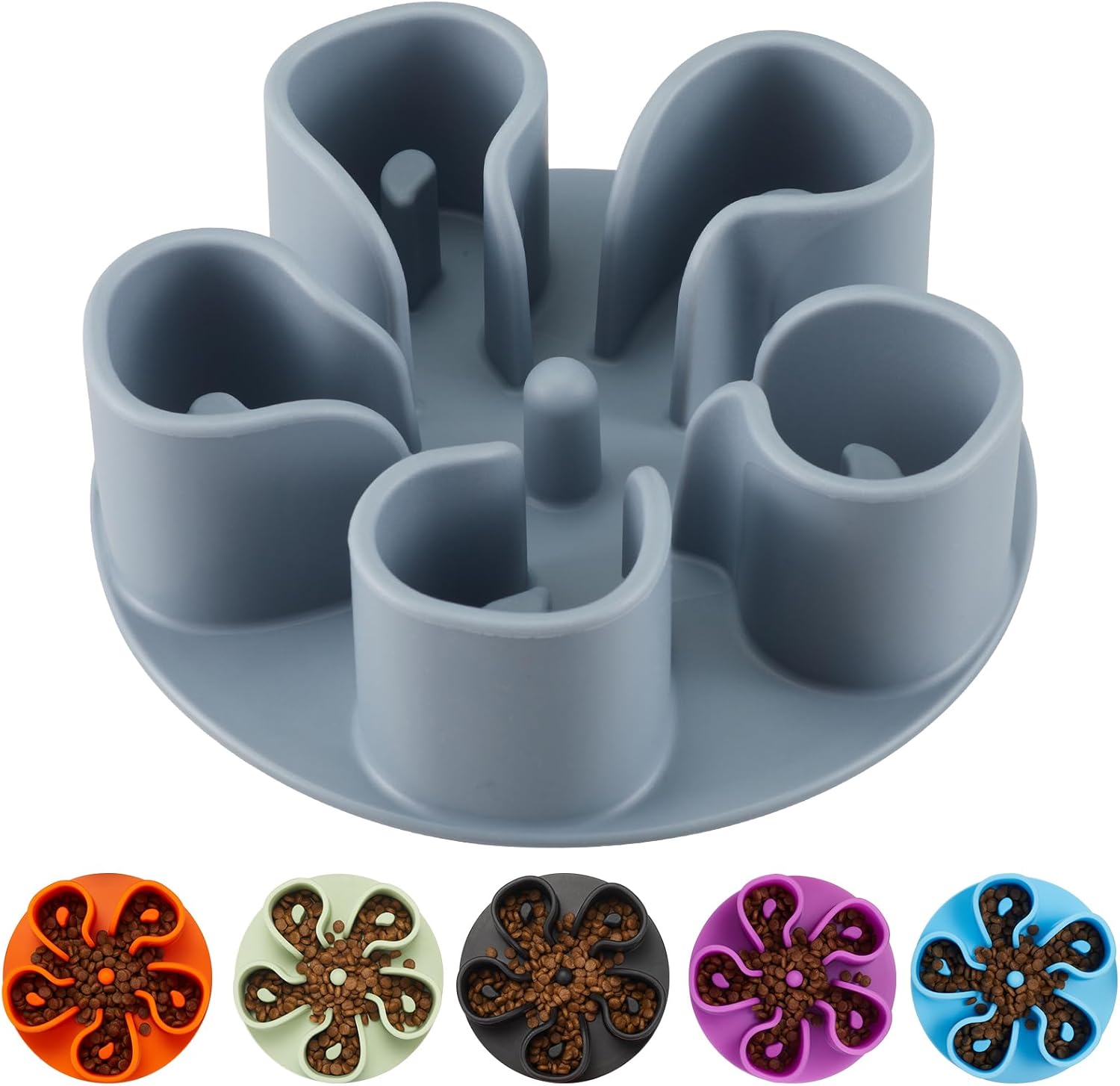 Amazon.com: Slow Feeder Dog Bowls Insert, Bestalk Soft Silicone Slow ...