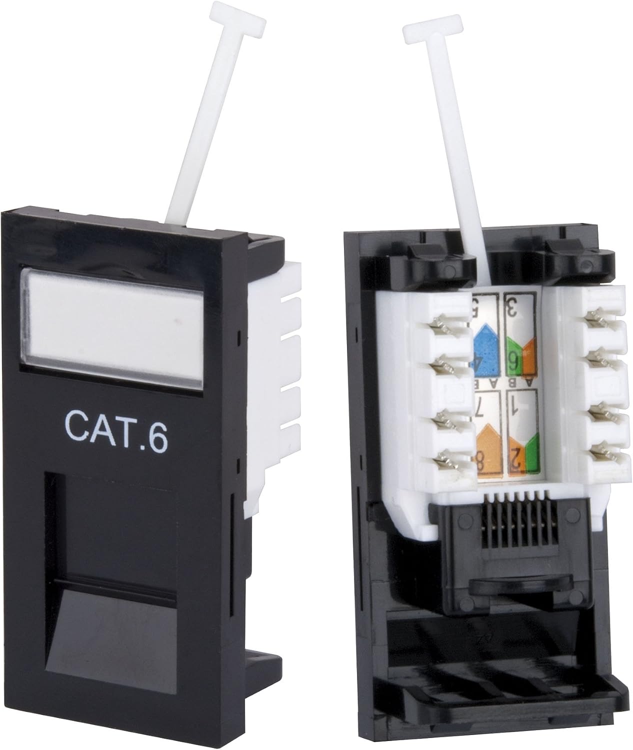 Amazon.com: Philex 70696R CAT6 RJ45 Outlet Module - Black : Electronics