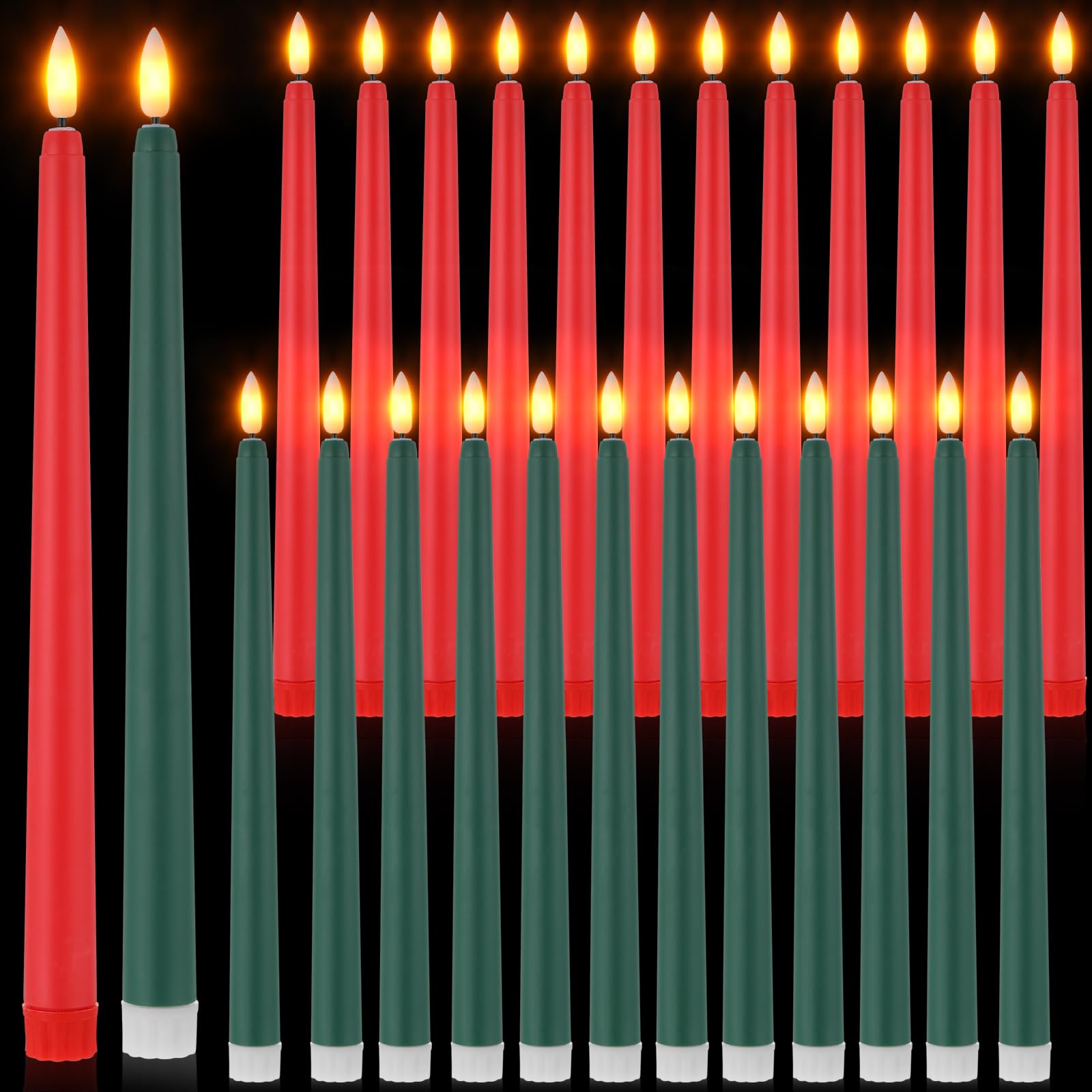 Snapklik.com : Macarrie 24 Packs Flameless Taper Candles Battery ...