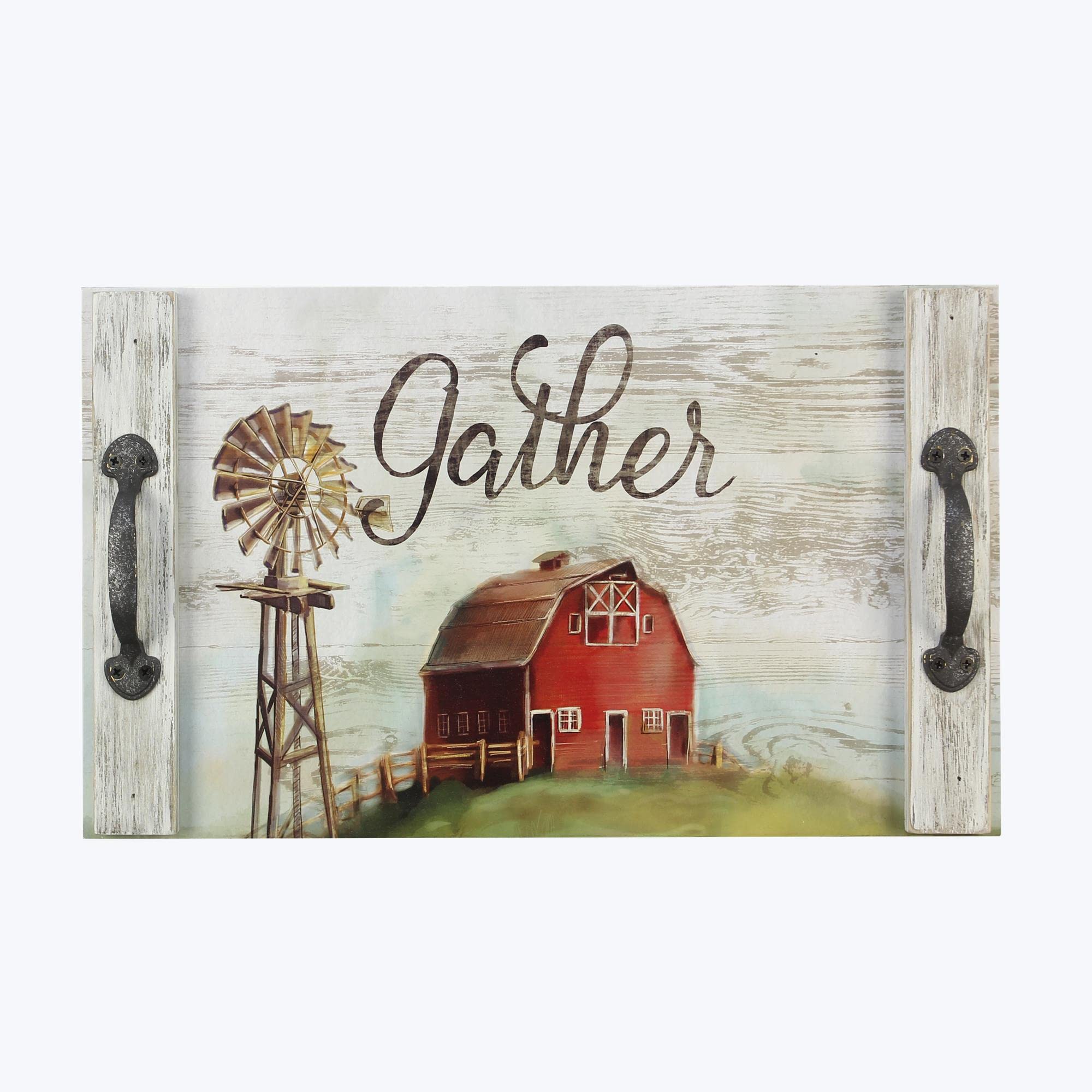 Amazon.com: Young's Inc. Gather Barn Serving Tray - 16" W X 10" H ...