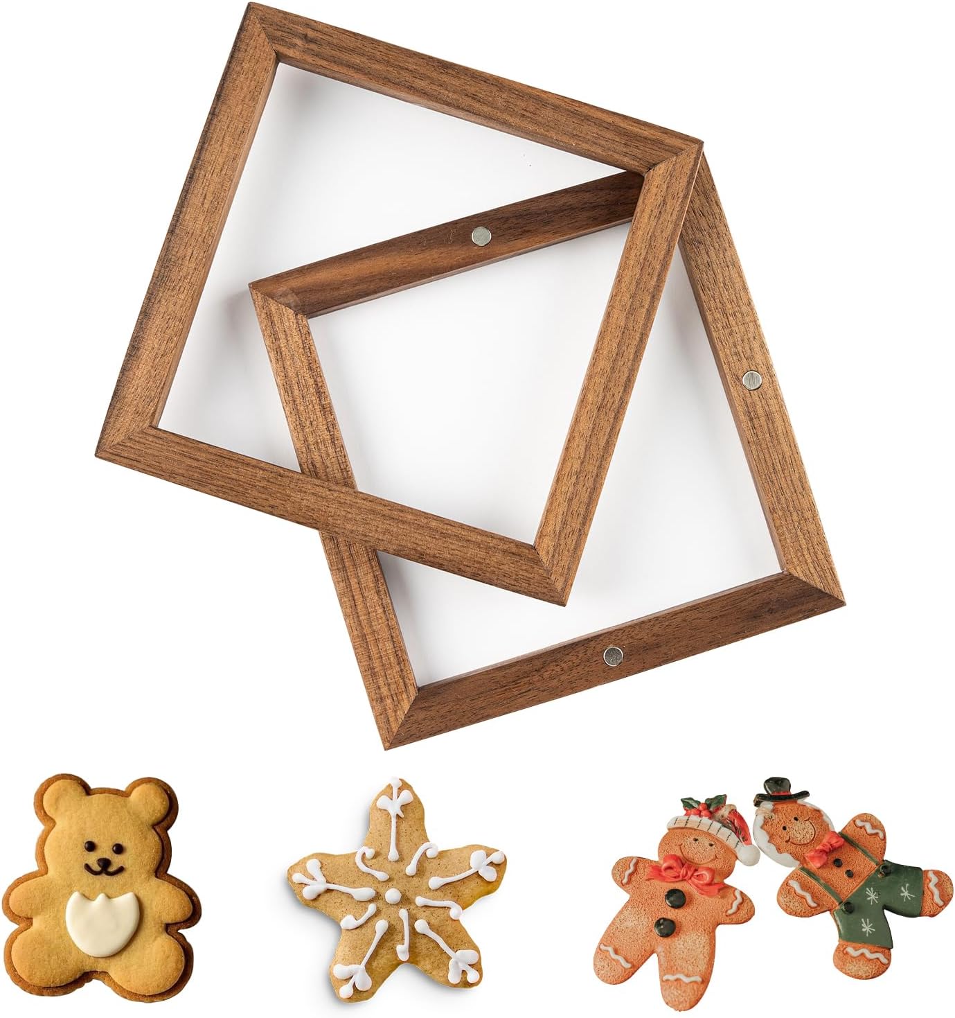Amazon.com: GTUDOR Magnetic Cookie Stencil Holder, Wood Cookie Stencil ...