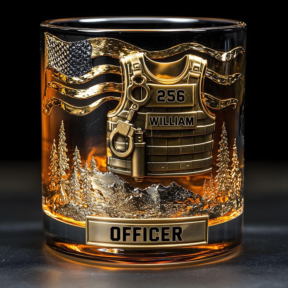 Amazon.com: Serve And Protect - Personalized Police Officer Whiskey ...