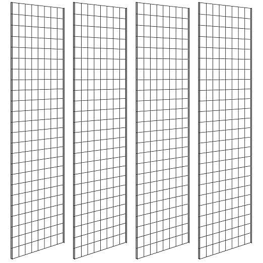 Amazon.com: Blulu 4 Pcs Commercial Grade Gridwall Panels 2' x 6' Sturdy ...