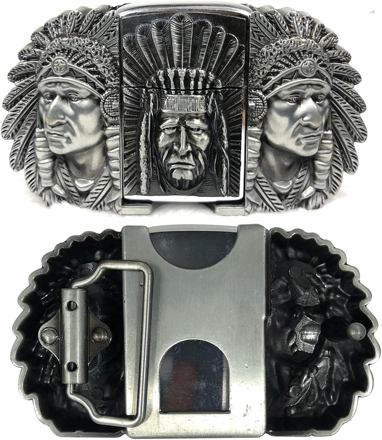 REMSEY Western Cowboy Belt Buckles For Men, Belt Buckle Lighter Hidden ...