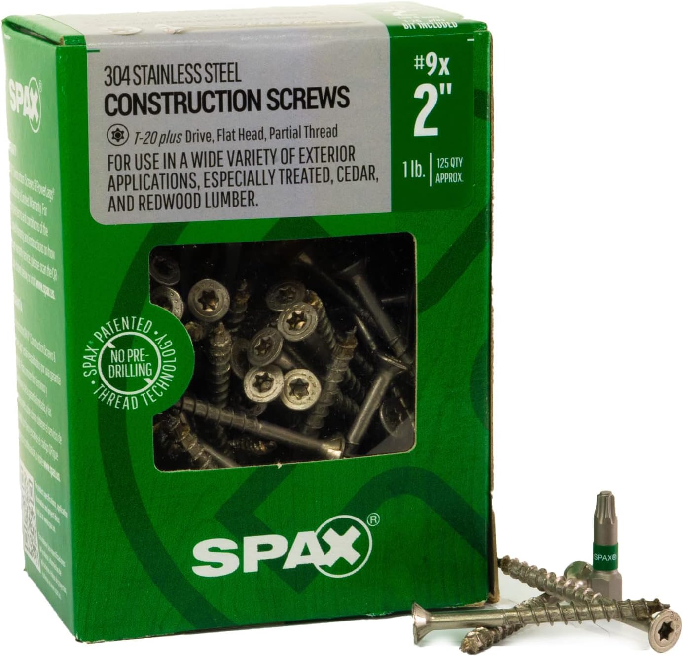 Amazon.com: SPAX #10 x 2-1/2in. Flat Head Stainless Steel Screw with ...