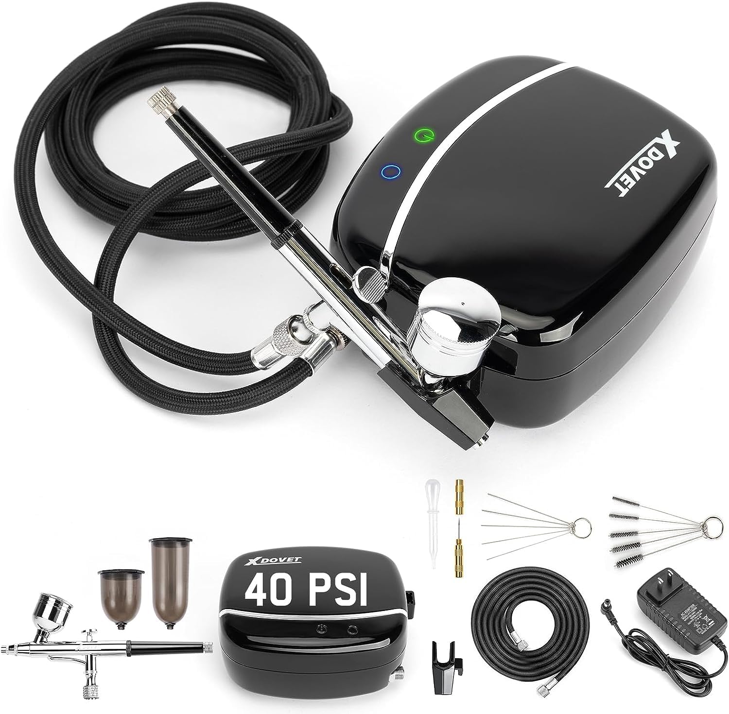 XDOVET Airbrush Set Airbrush Set with Compressor Mini Airbrush ...