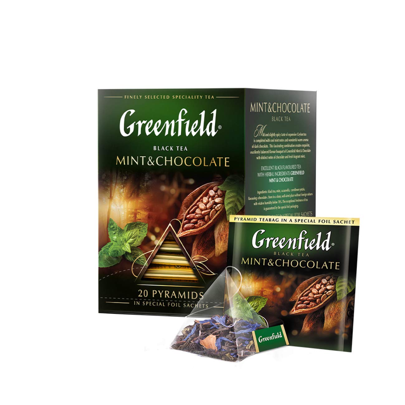 Amazon.com : Greenfield Mint & Chocolate Pyramid Collection 20 Pyramids ...