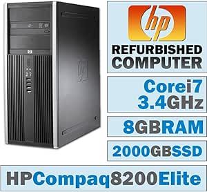 Amazon.com: HP Compaq 8200 Elite CMT/Core i7-2600 @ 3.4 GHz/8GB DDR3 ...