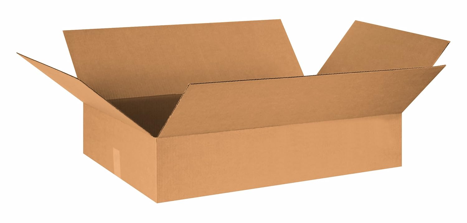 Buy Aviditi 30206 Flat Corrugated Cardboard Box 30" L x 20" W x 6" H ...