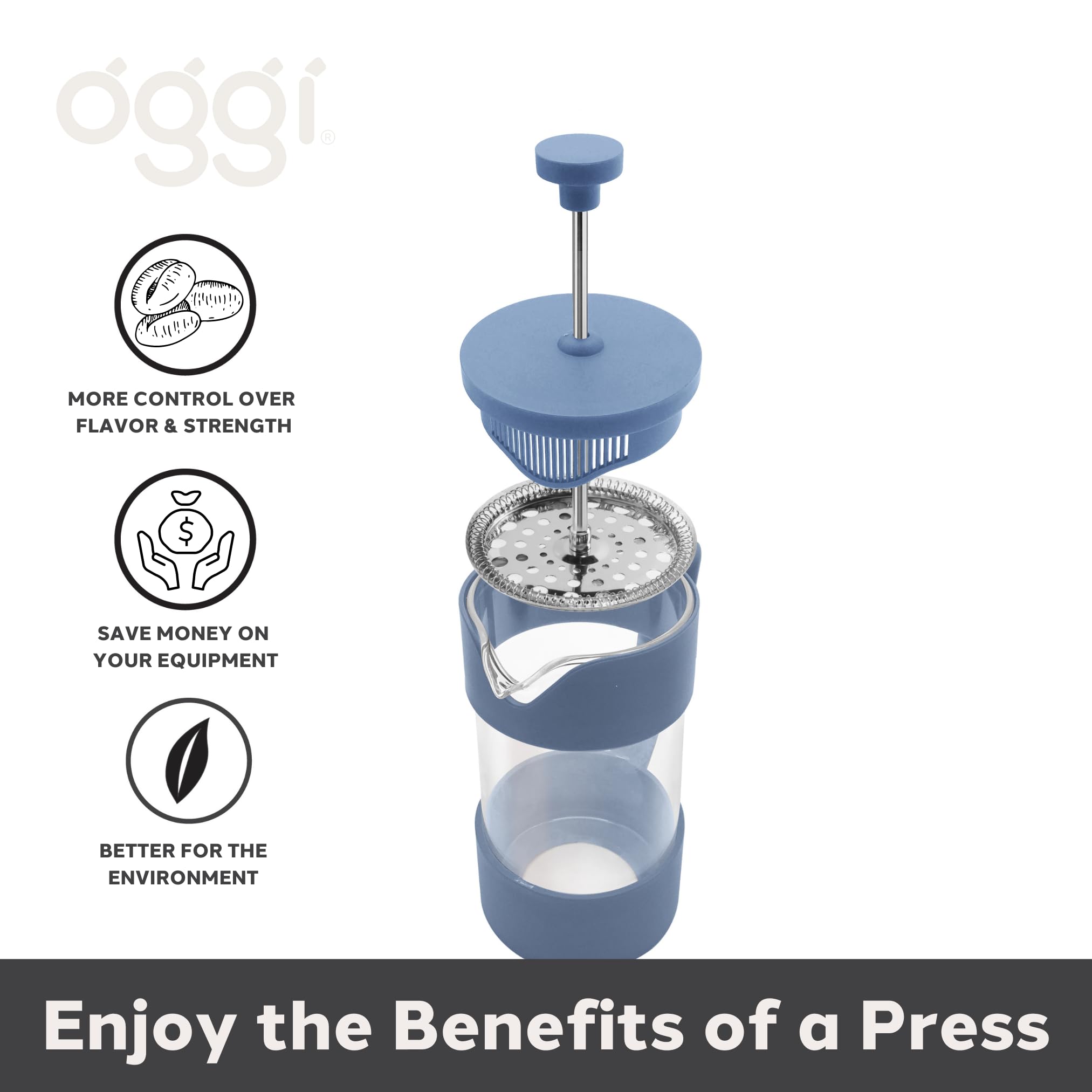 Snapklik.com : Oggi French Press Coffee Maker
