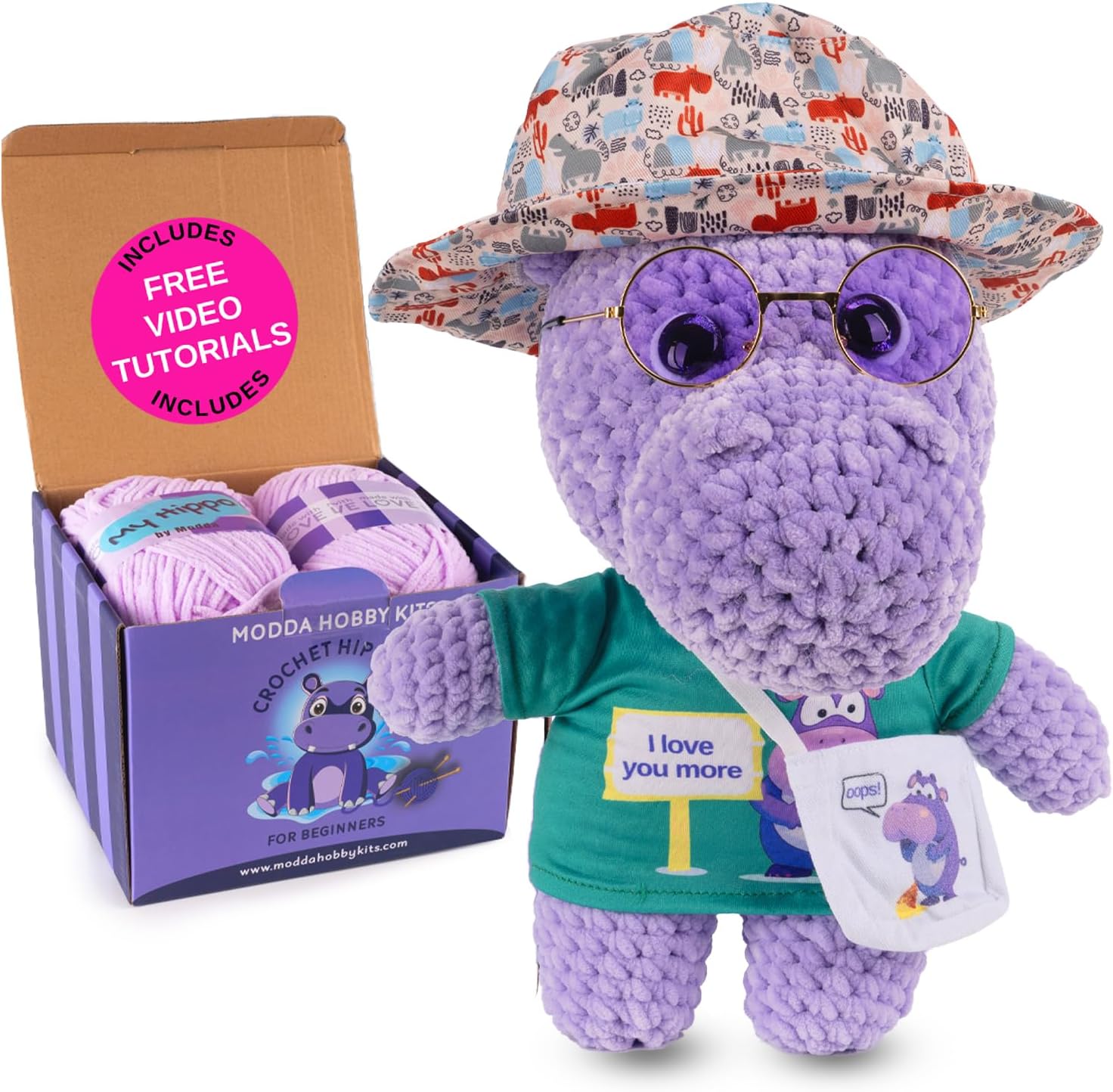 Amazon.com: MODDA Beginner Crochet Kit - Learn with Step-by-Step Video ...