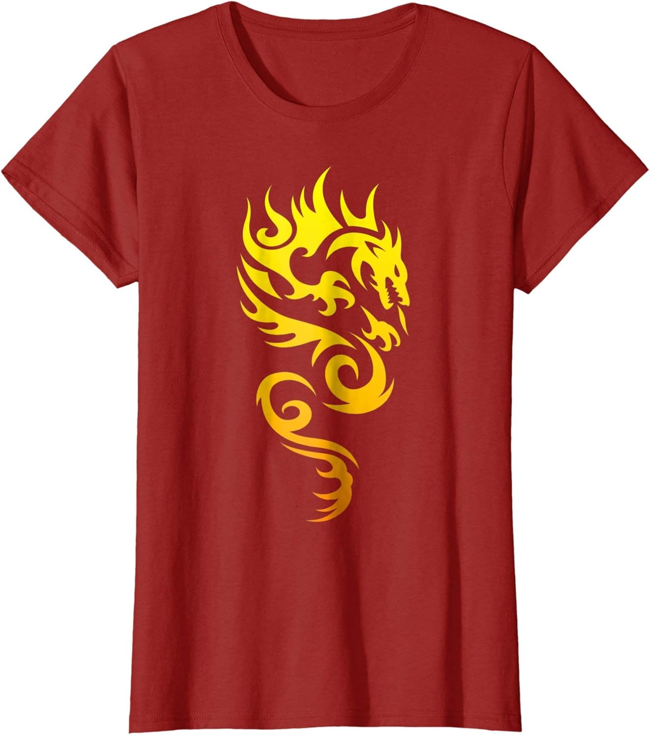 Amazon.com: Tribal Dragon T-Shirt - Flame Fire Dragon Tee : Clothing ...