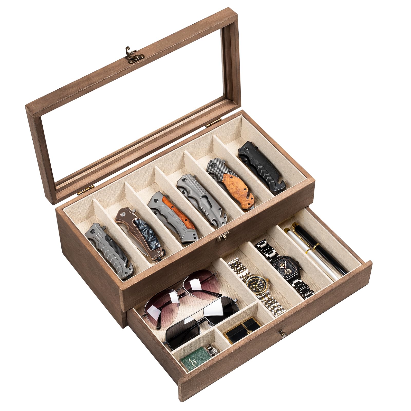 Amazon.com: Yoimori Knife Display Case for 9-15 Knives, 2-Layer Pocket ...
