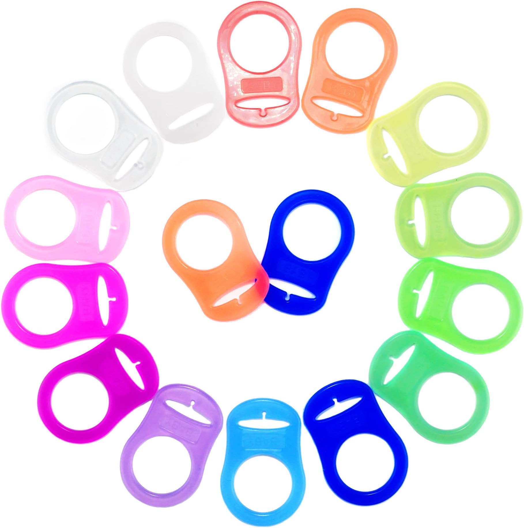 Amazon.com : 4Pcs Pacifier Adapter Rings Silicone Rings for Pacifier ...