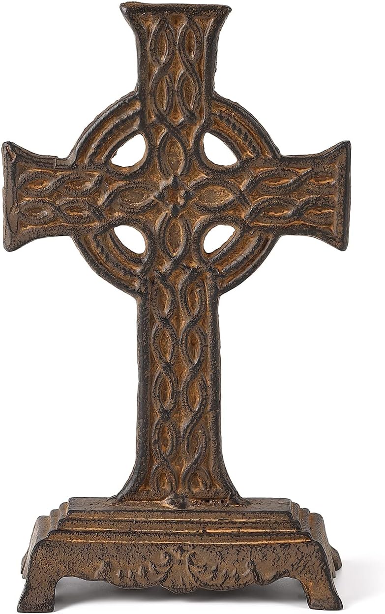 Amazon.com: Retrome 12" H Cast Iron Cross Stand Tabletop for Home Decor ...