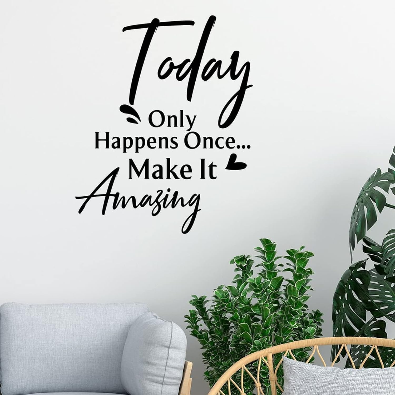 Amazon.com: Yinrune Classic Quotes Wall Stickers Today Only Happens ...