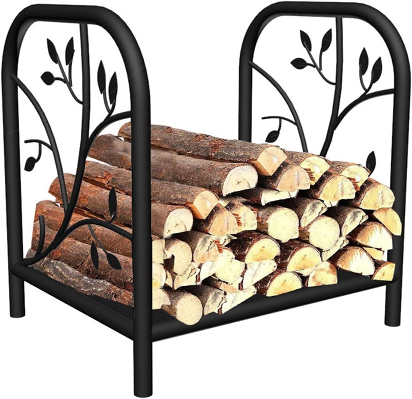 Small Firewood Rack Fireplace, Indoor Farmhouse Log Store Holder Stand ...
