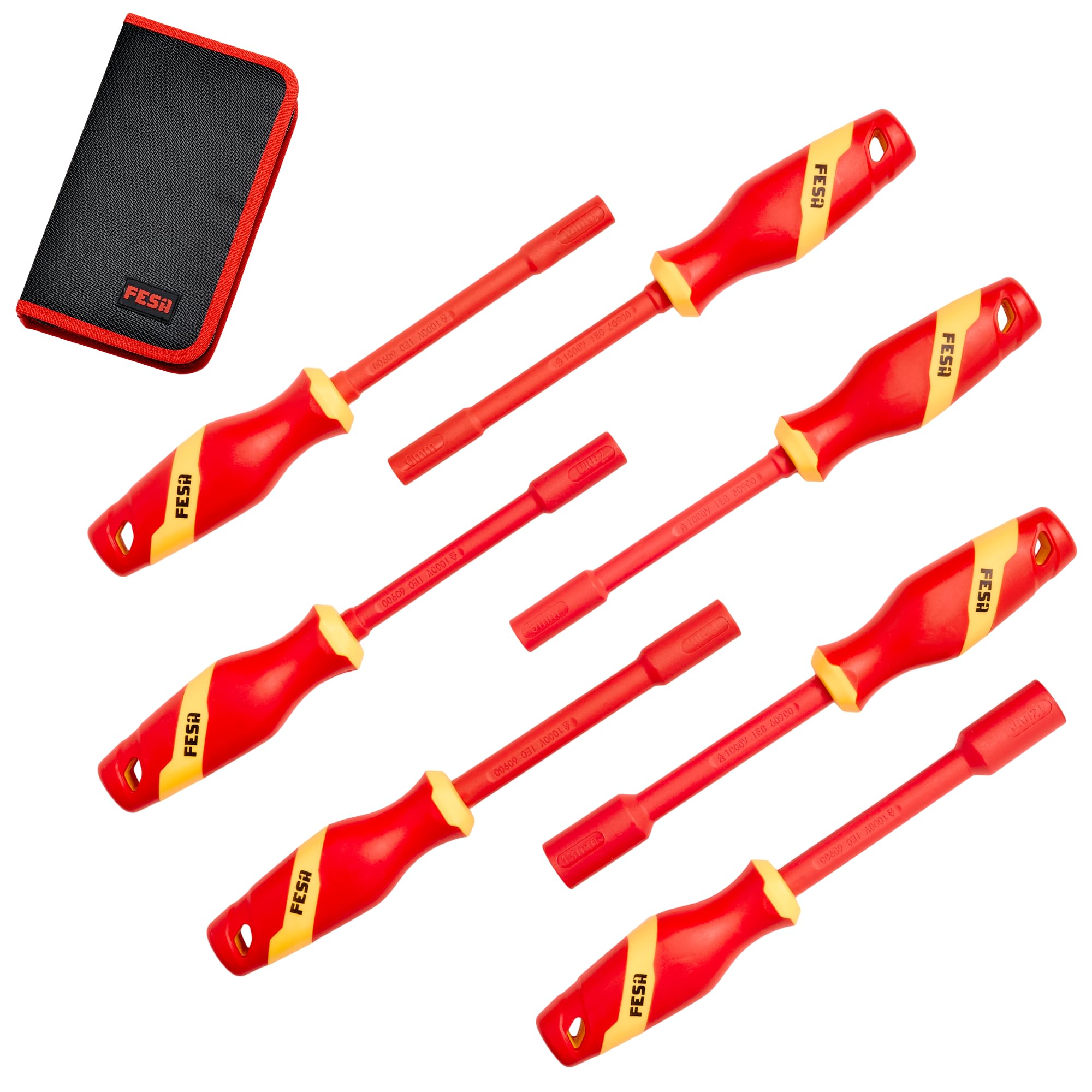 Amazon.com: FESA Insulated Nut Driver Set - 7-Piece 1000V Insulated ...