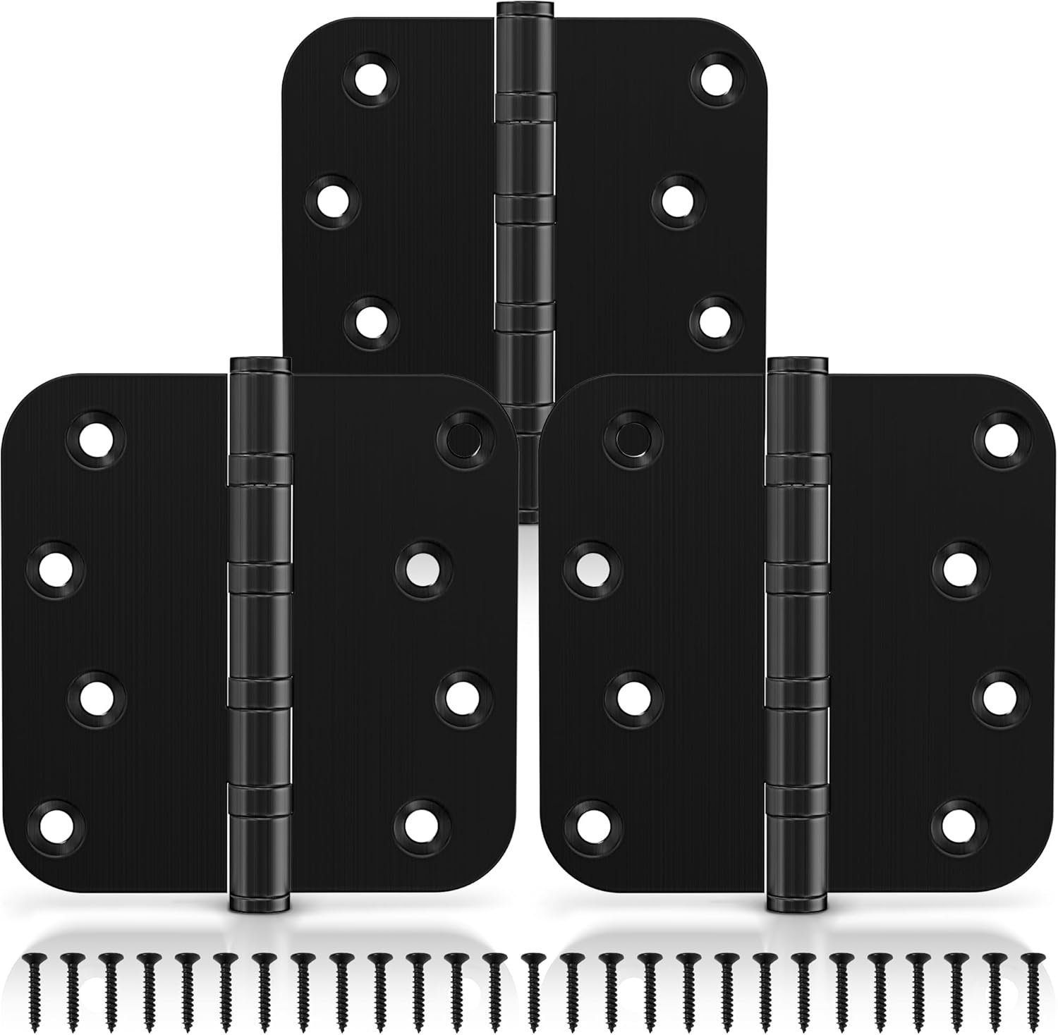 KOLET Ball Bearing Door Hinges, 4 x 4 Inches Door Hinges, Heavy Duty Stainless Steel Hinges, 5/8 ...