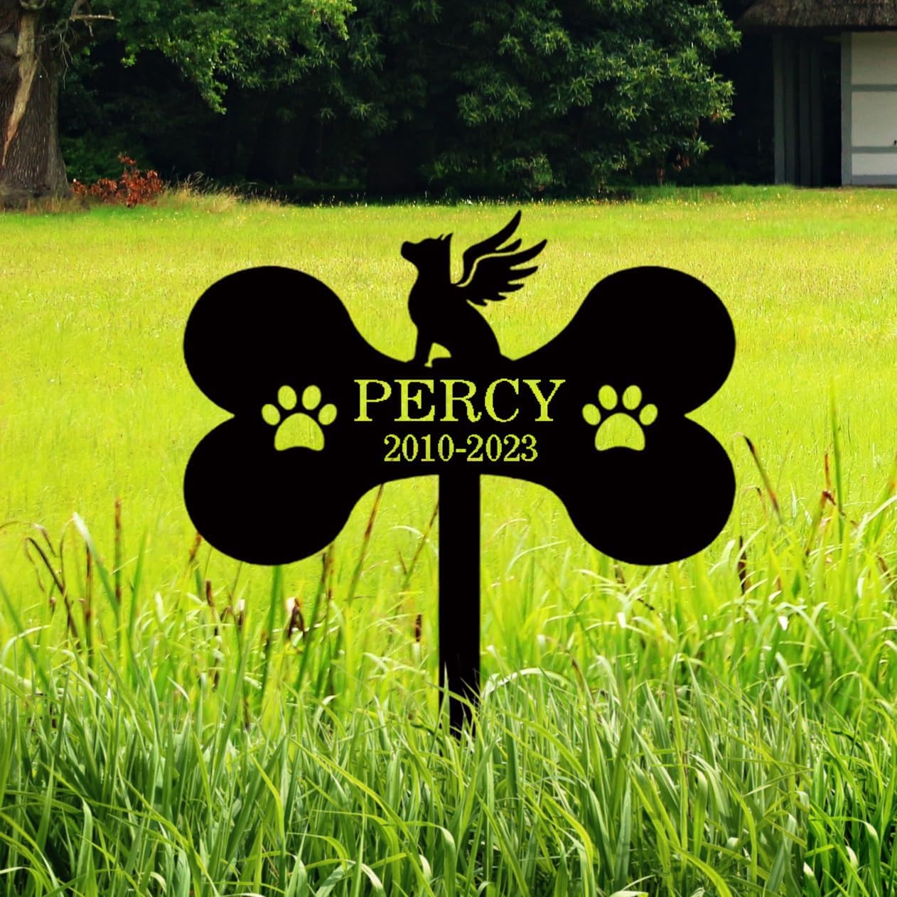 Amazon.com: Goodqueen Custom Pet Dog Paws Memorial Grave Marker ...