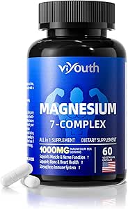 Amazon.com: Viyouth Magnesium Complex supplement, Magnesium Glycinate, Citrate, Malate, Chelate ...