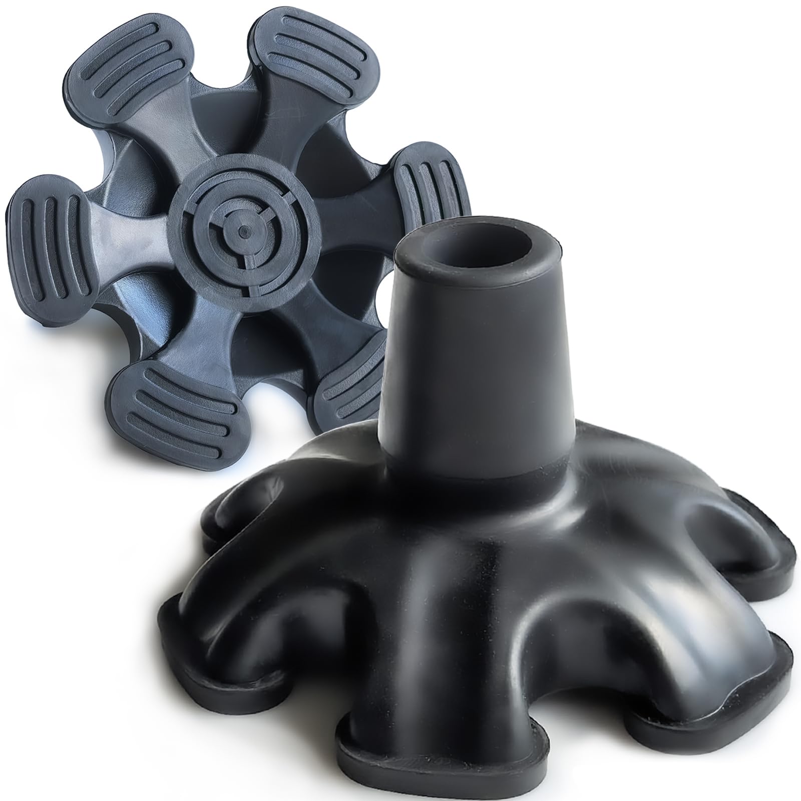 Snapklik.com : Cane Tips, 2 Pack 3/4 Inch Rubber Cane Tip 6 Prong ...