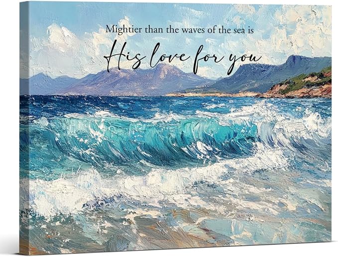 Amazon.com: Bible Verse Canvas Wall Art Christian Mightier Than the ...