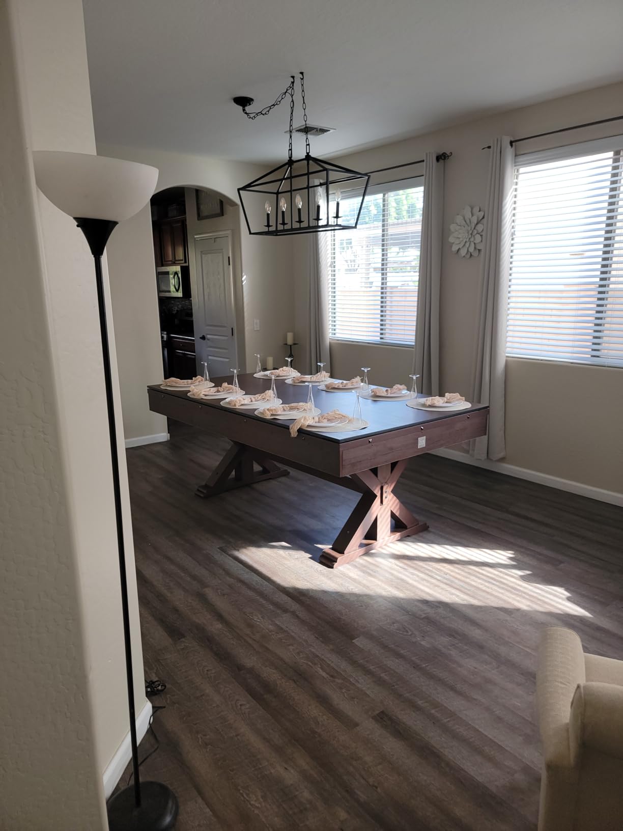 $51/mo - Finance 7 FT 3 in 1 Multi Game Pool Table with Dining Top Pool ...