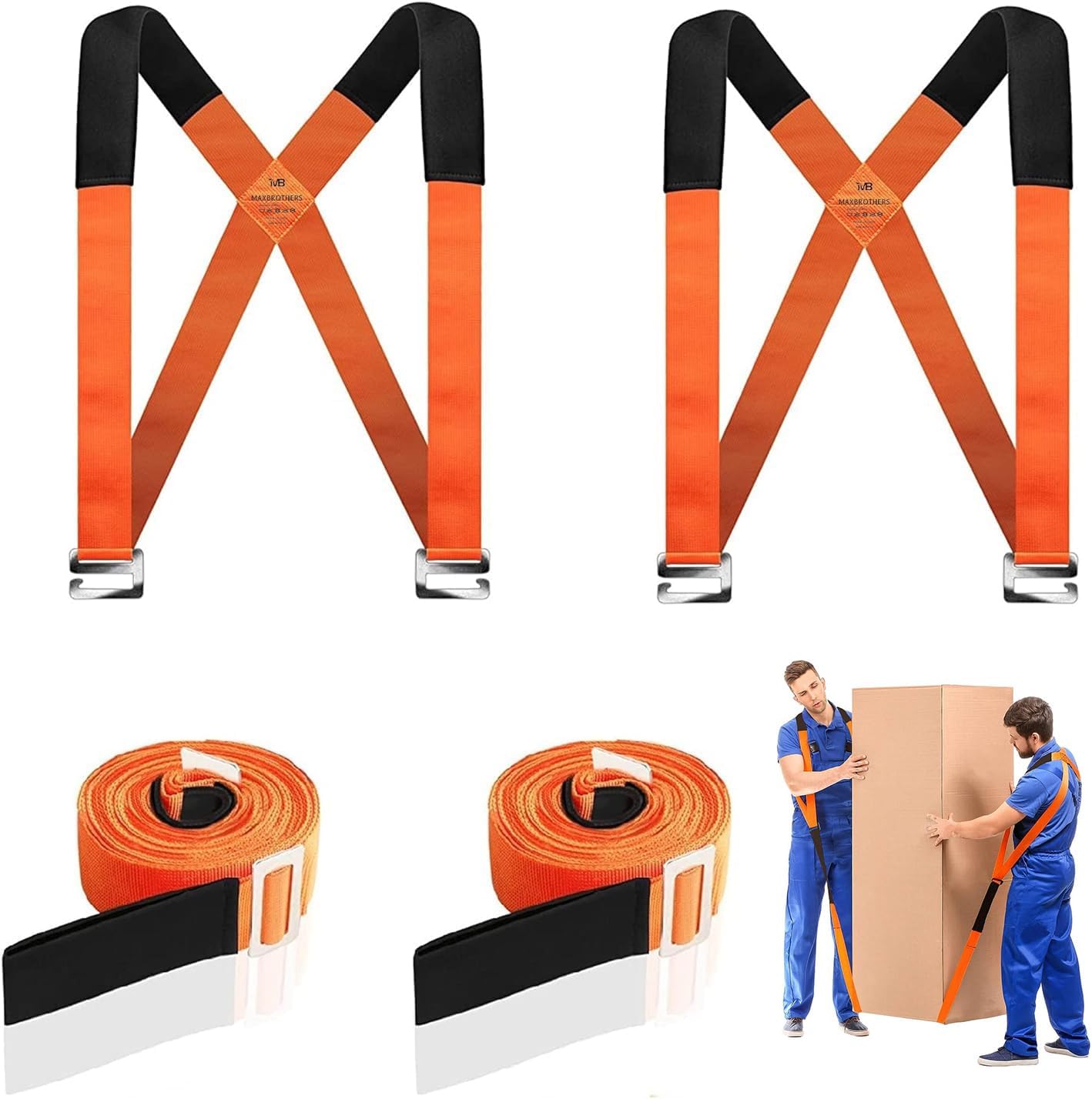 MAXBROTHERS Moving Straps, 2-Person Shoulder Lifting and Moving System ...