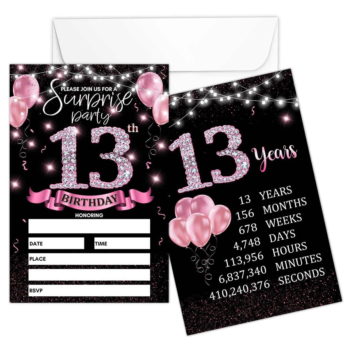 13th Birthday Invitation Card