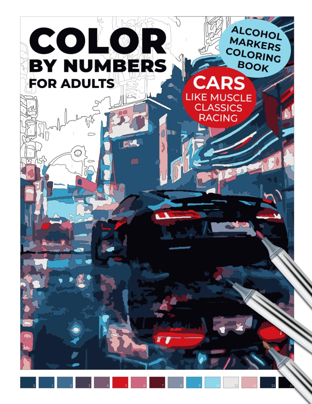 Amazon.com: Color by Numbers for Adults: Cars like Muscle, Classics ...